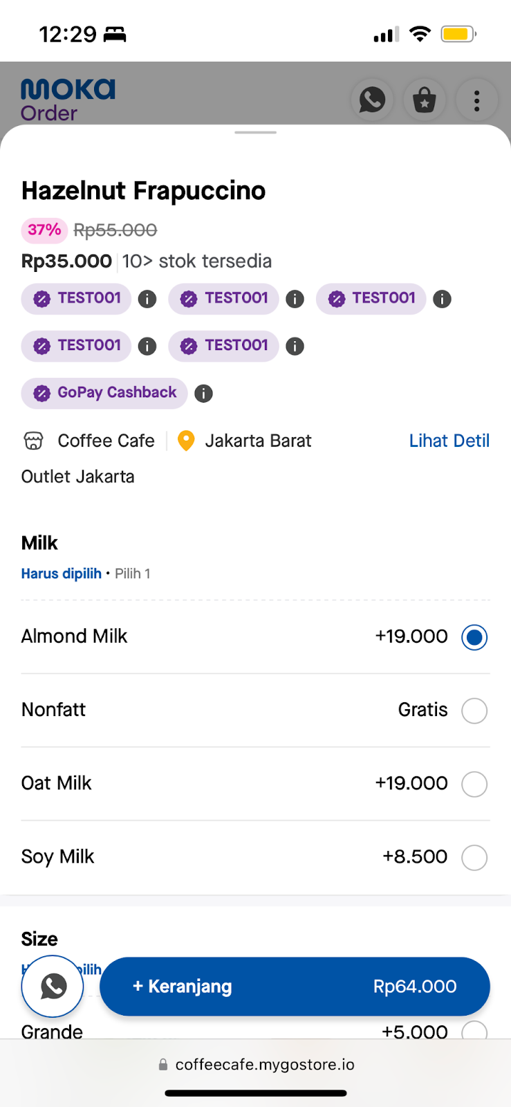 Cara Mengatur Item Modifier pada Produk Moka Order